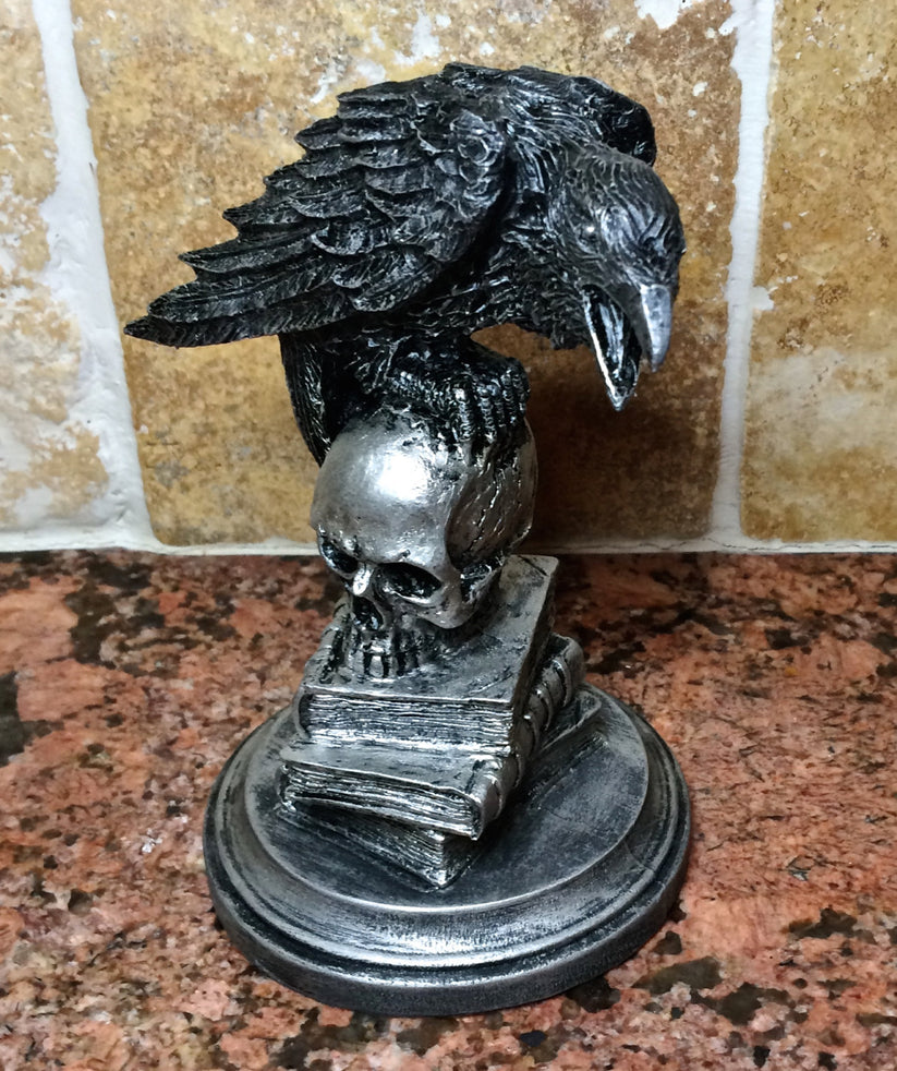 anyfreebie™-Gothic hand painted raven statue – anyfreebie.com