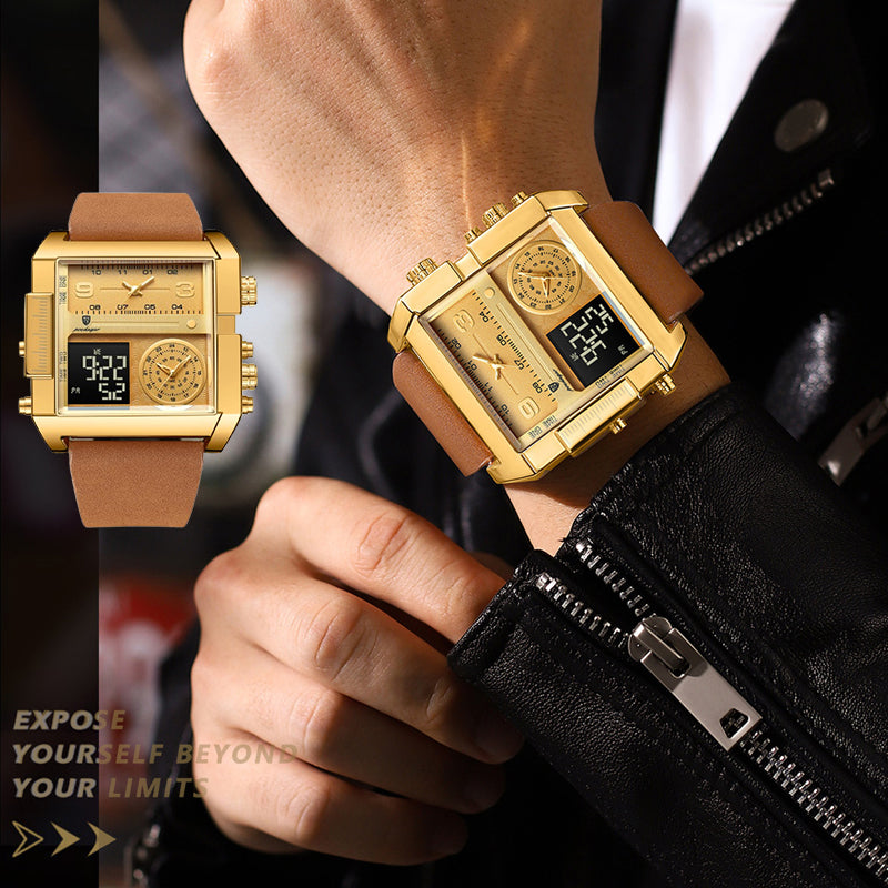 Electronic Men's Quartz Watch With Dual Display – anyfreebie.com