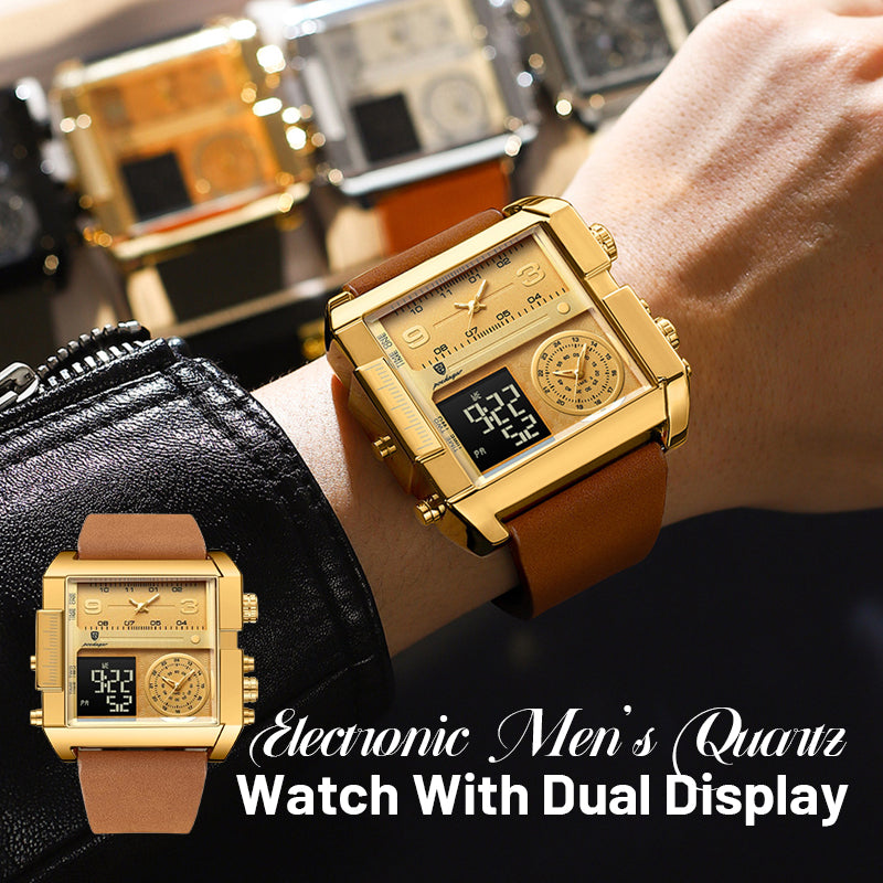Electronic Men's Quartz Watch With Dual Display – anyfreebie.com