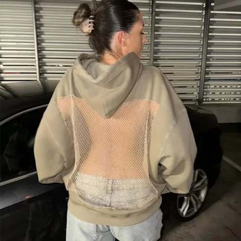 New Fall Casual Hoodie, Unisex Oversized Cutout Sweatshirt, Open Back ...